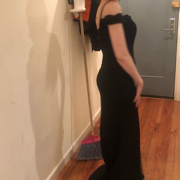 Cinderella | Dresses | Black Gown Corset Off Shoulder Top Mermaid ...